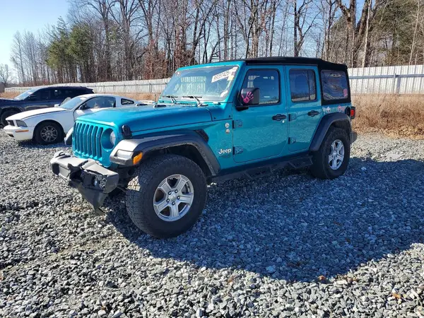 1C4HJXDNXLW300533 VIN - 2020 JEEP WRANGLER UNLIMITED SPORT TURQUOISE 2 ...